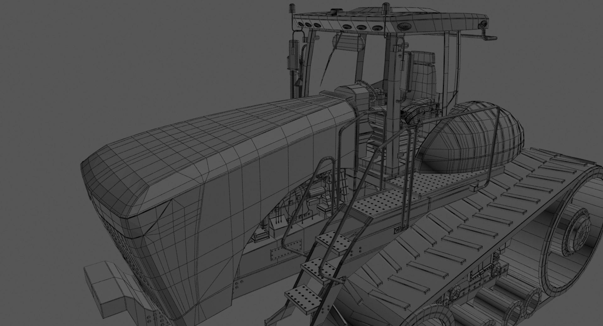 3d model scraper agriculture tractor