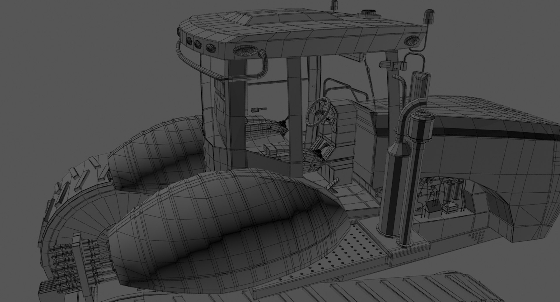 3d model scraper agriculture tractor