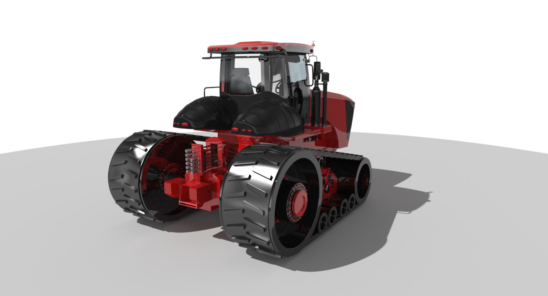 3d model scraper agriculture tractor