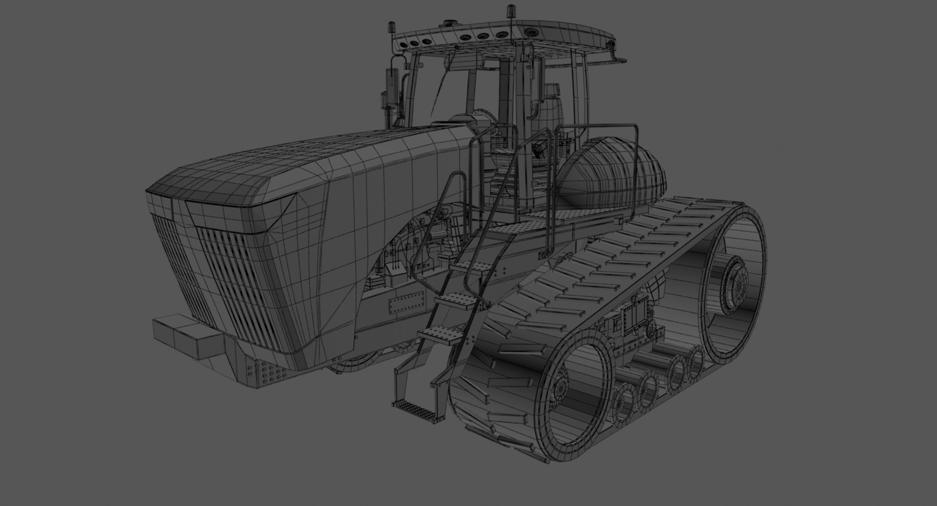 3d model scraper agriculture tractor