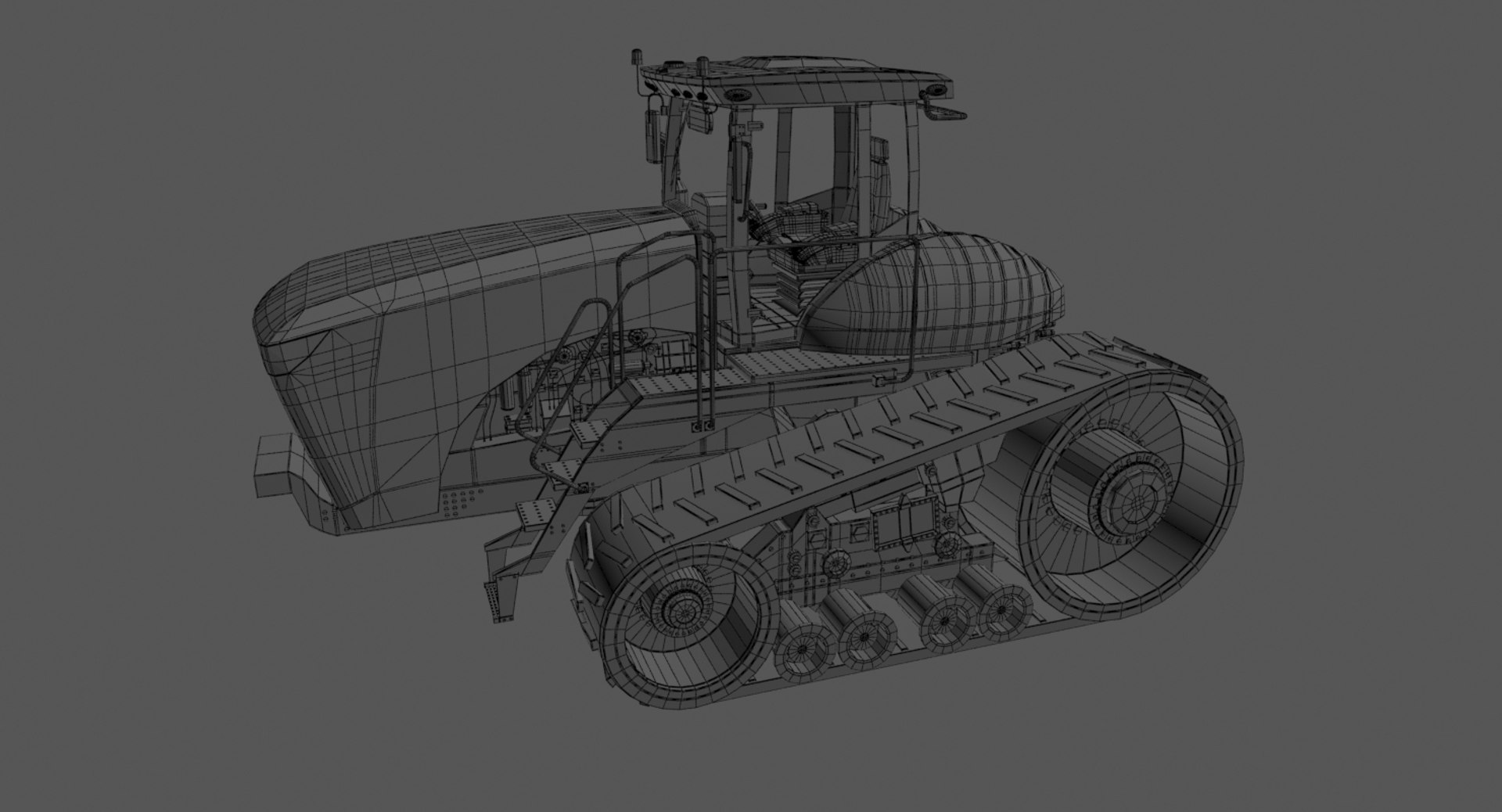 3d model scraper agriculture tractor