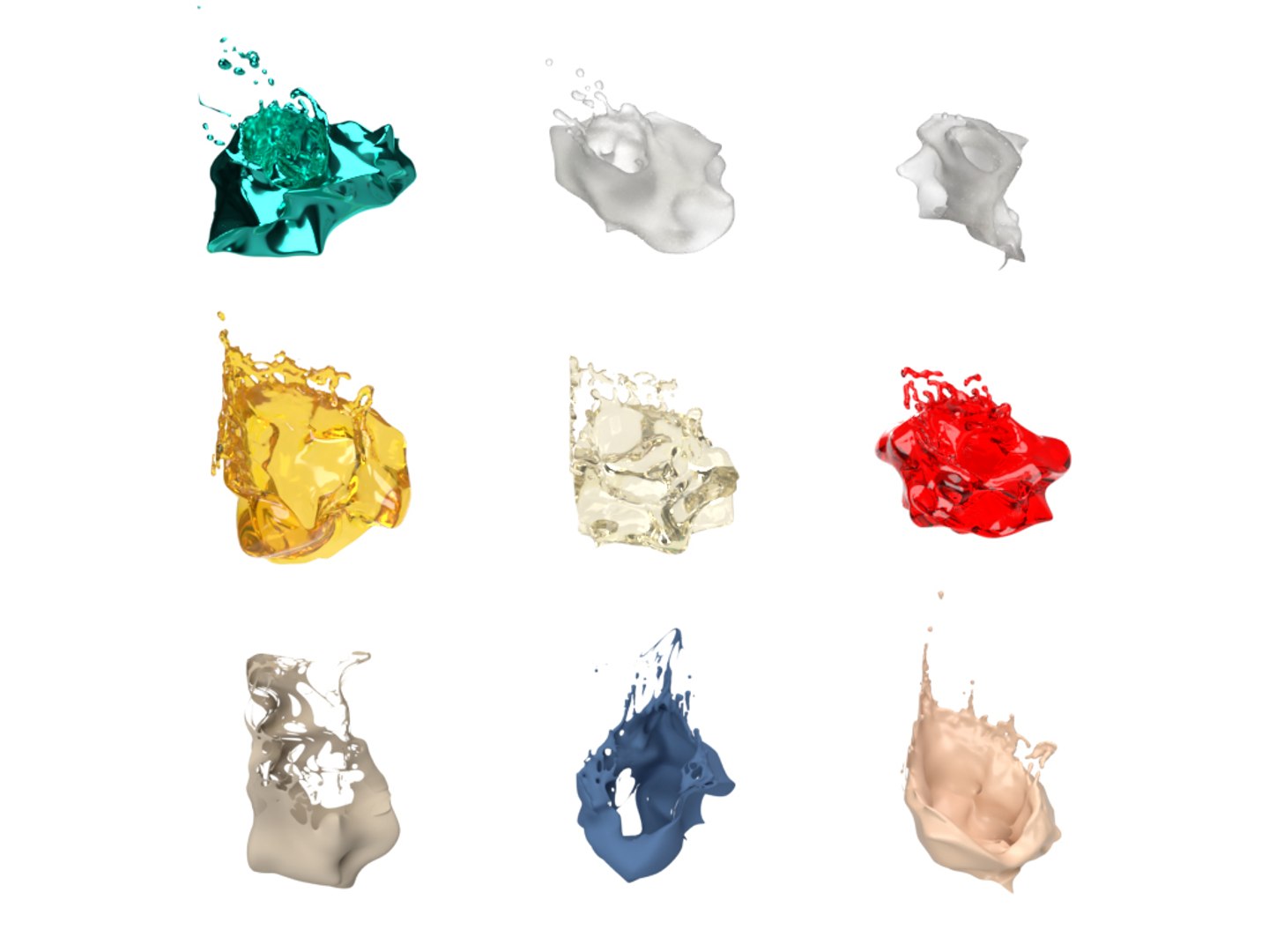 Water splash pack - 3D model - TurboSquid 1600175