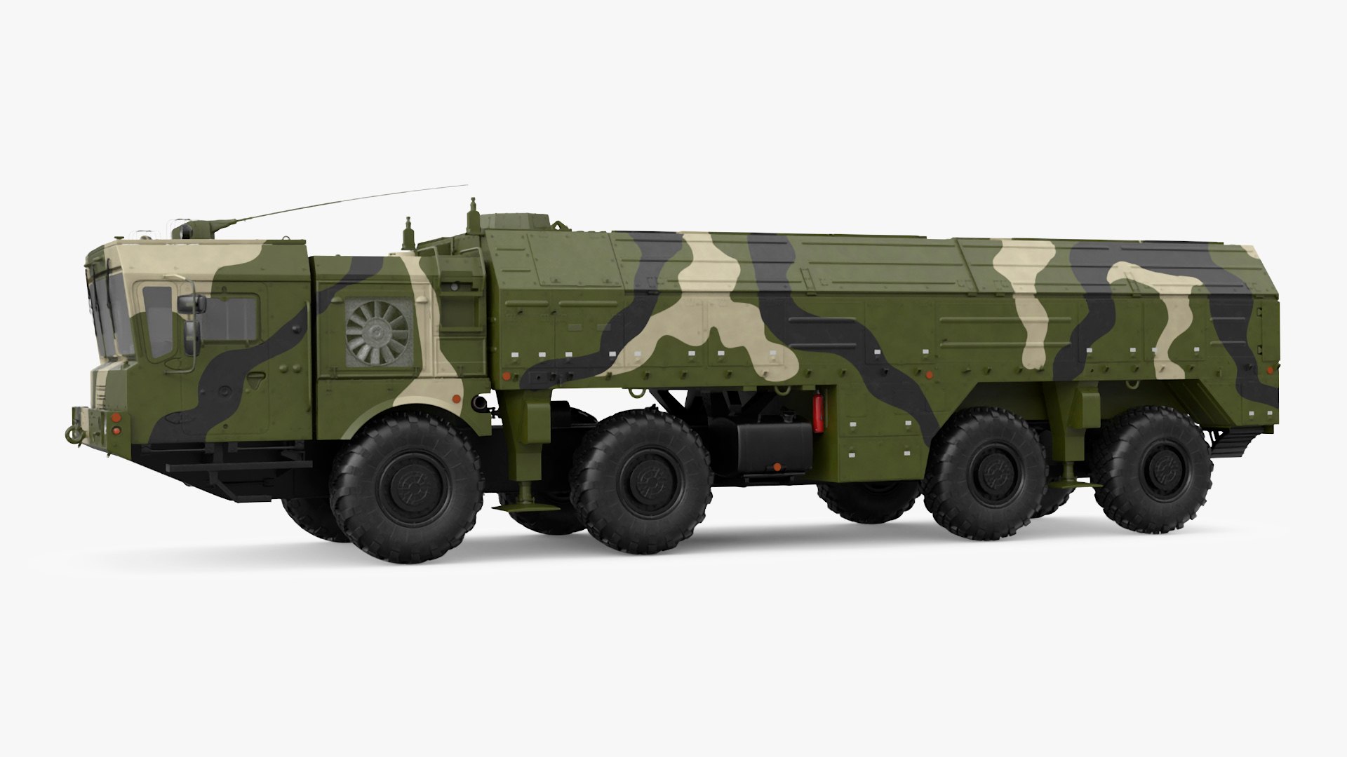 3D Iskander SS-26 Stone In Camouflage Coloring In Combat Readiness ...