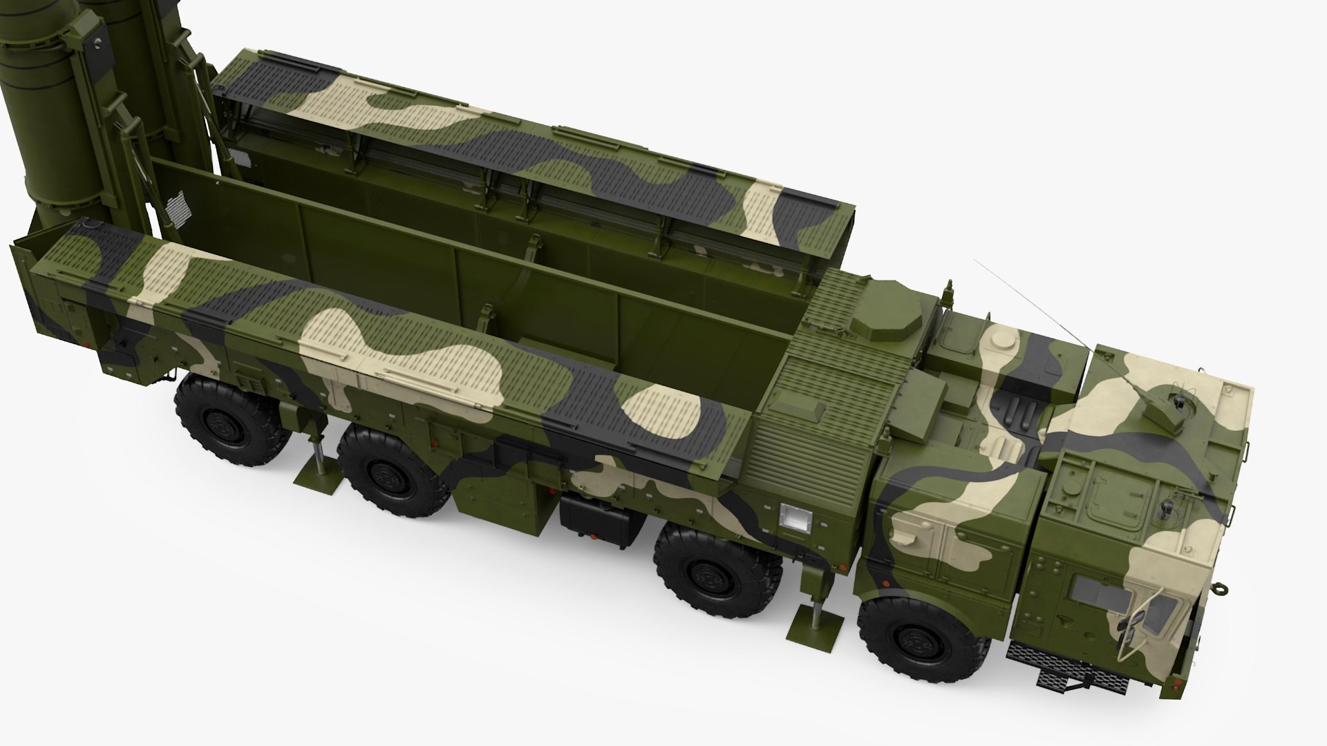 3D Iskander SS-26 Stone In Camouflage Coloring In Combat Readiness ...