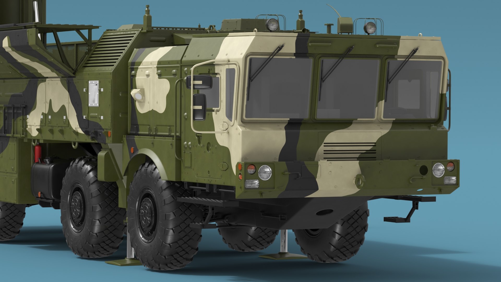 3D Iskander SS-26 Stone In Camouflage Coloring In Combat Readiness ...