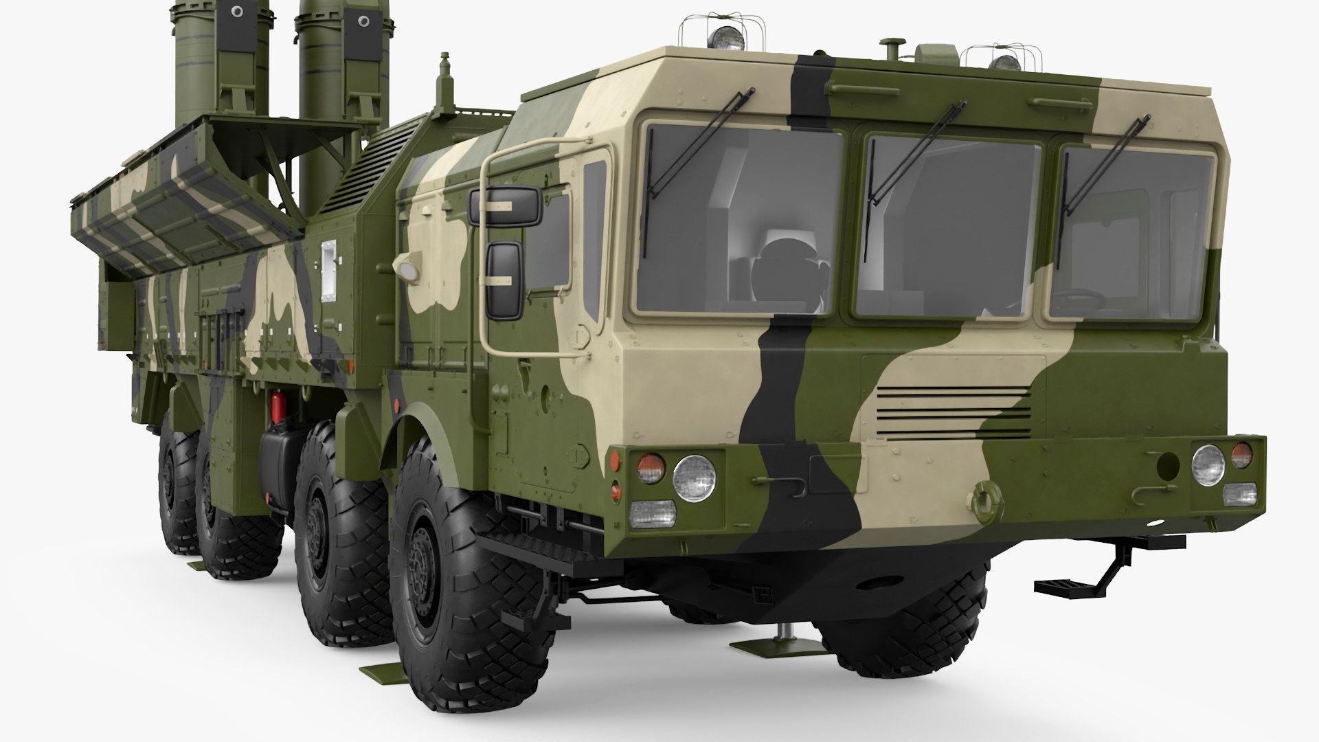 3D Iskander SS-26 Stone In Camouflage Coloring In Combat Readiness ...