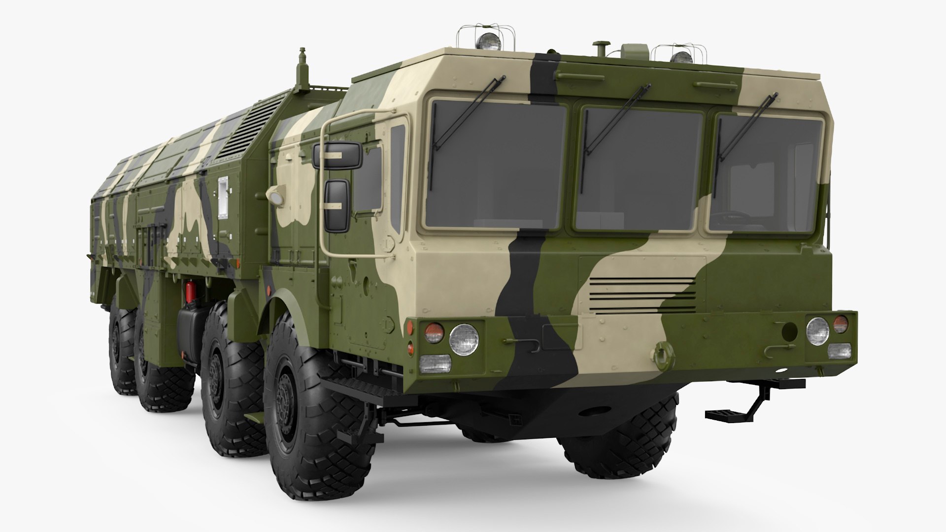 3D Iskander SS-26 Stone In Camouflage Coloring In Combat Readiness ...