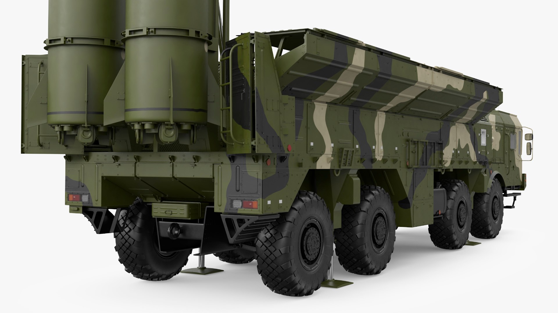 3D Iskander SS-26 Stone In Camouflage Coloring In Combat Readiness ...