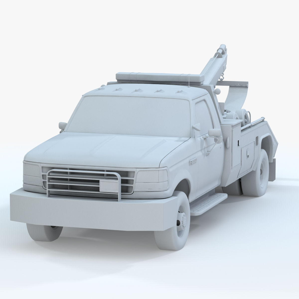 auto tow truck 3d model