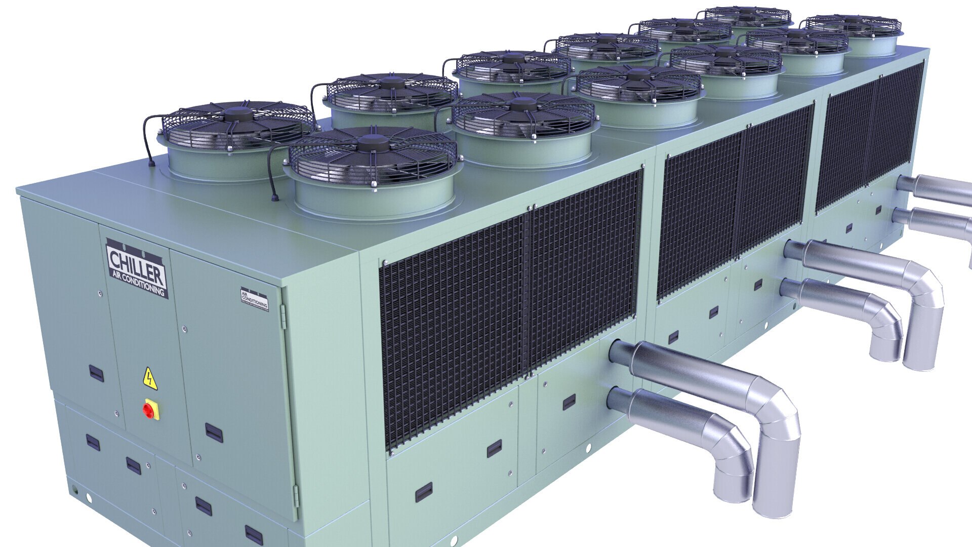 3D Rooftop Industrial Chiller MP 14 Model - TurboSquid 2098376