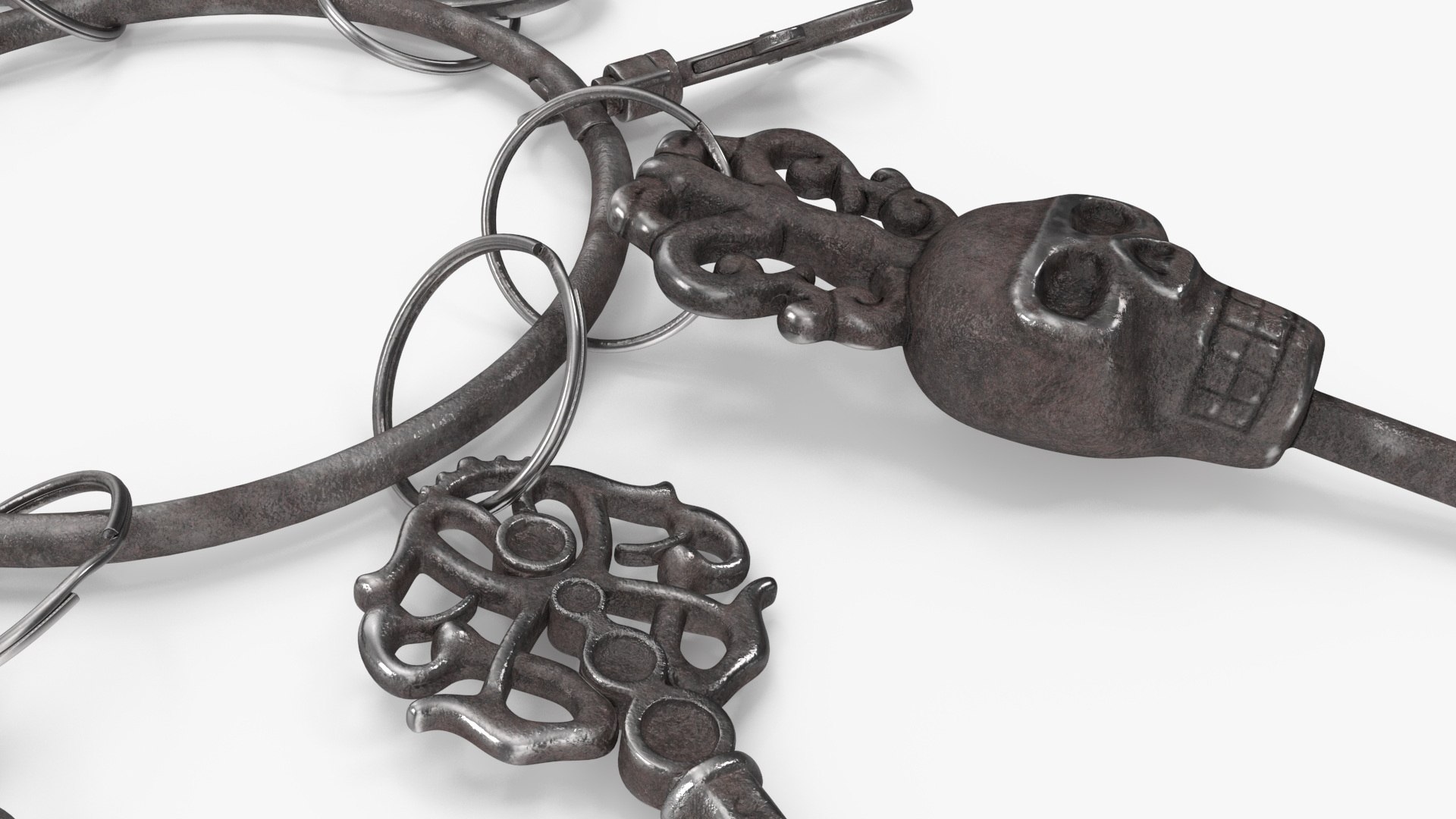 3D Historical Keys Ring Steel - TurboSquid 2246242