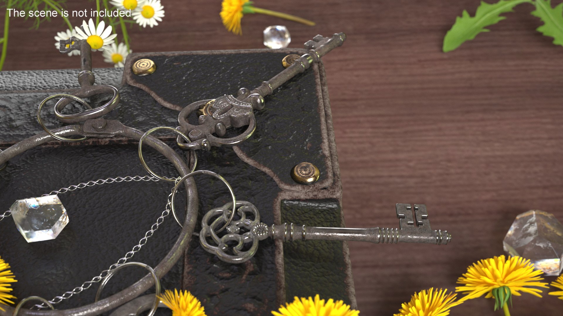 3D Historical Keys Ring Steel - TurboSquid 2246242