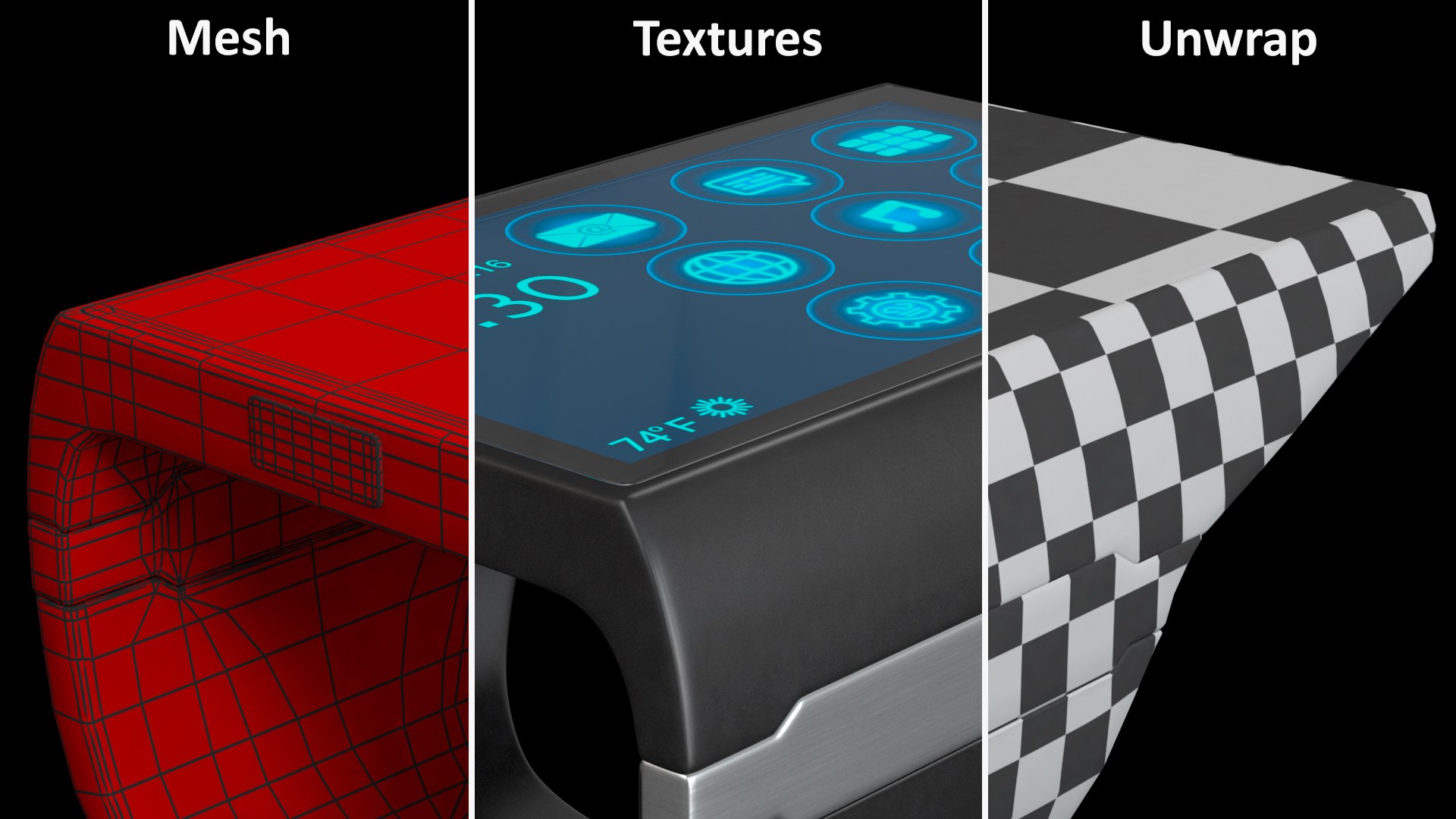 3D Wrist Communicator Black - TurboSquid 1896671