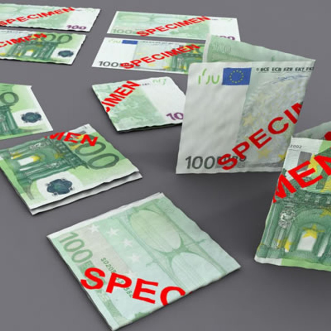 100 Euro 3d Model