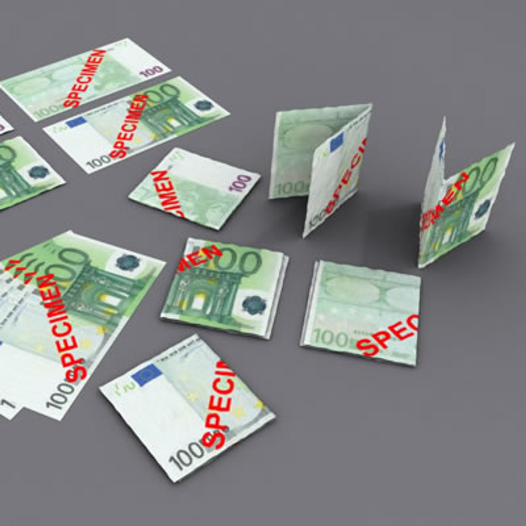100 Euro 3d Model