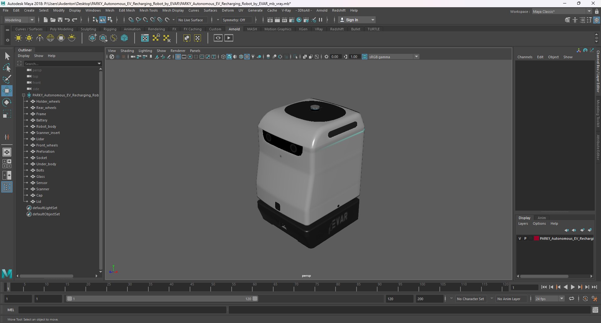 3D Model PARKY Autonomous EV Recharging Robot By EVAR - TurboSquid 2310139