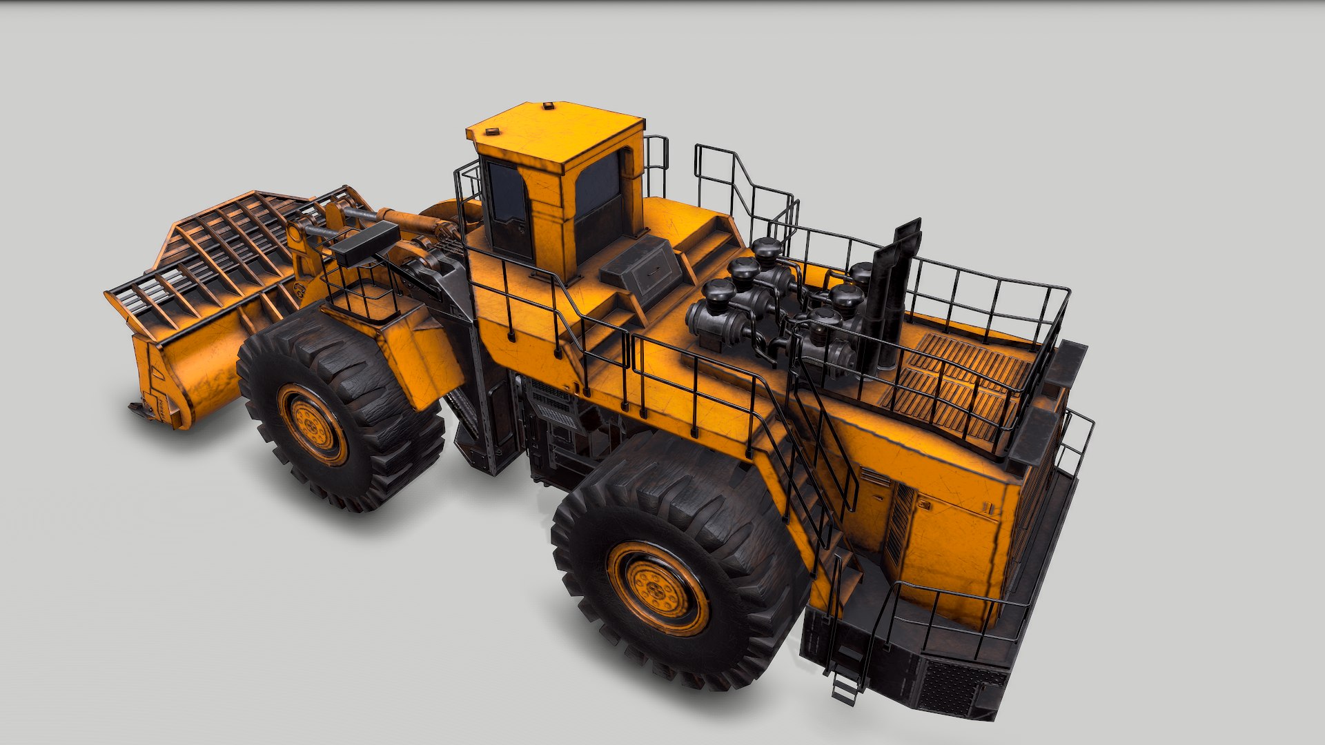 Old Industrial Vehicle Loader 3D Model - TurboSquid 2053432