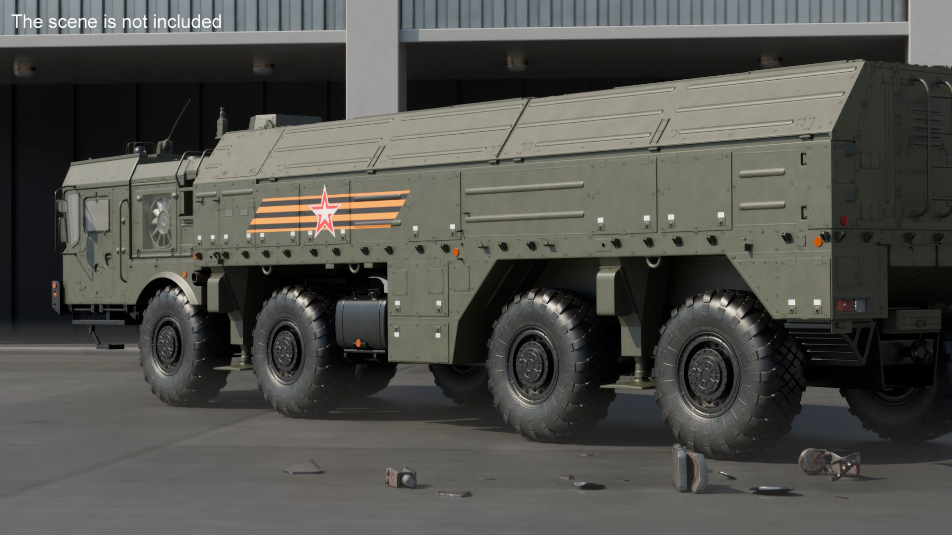 3D Tactical Missile System Iskander SS-26 Stone Model - TurboSquid 2287718