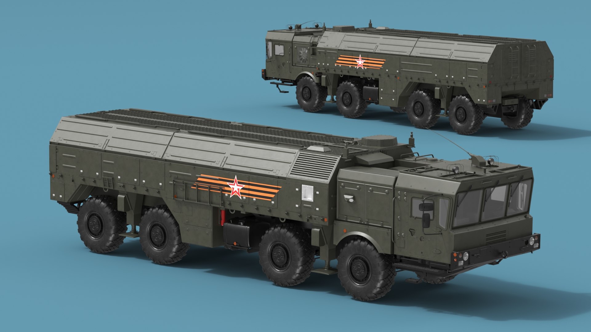 3D Tactical Missile System Iskander SS-26 Stone Model - TurboSquid 2287718