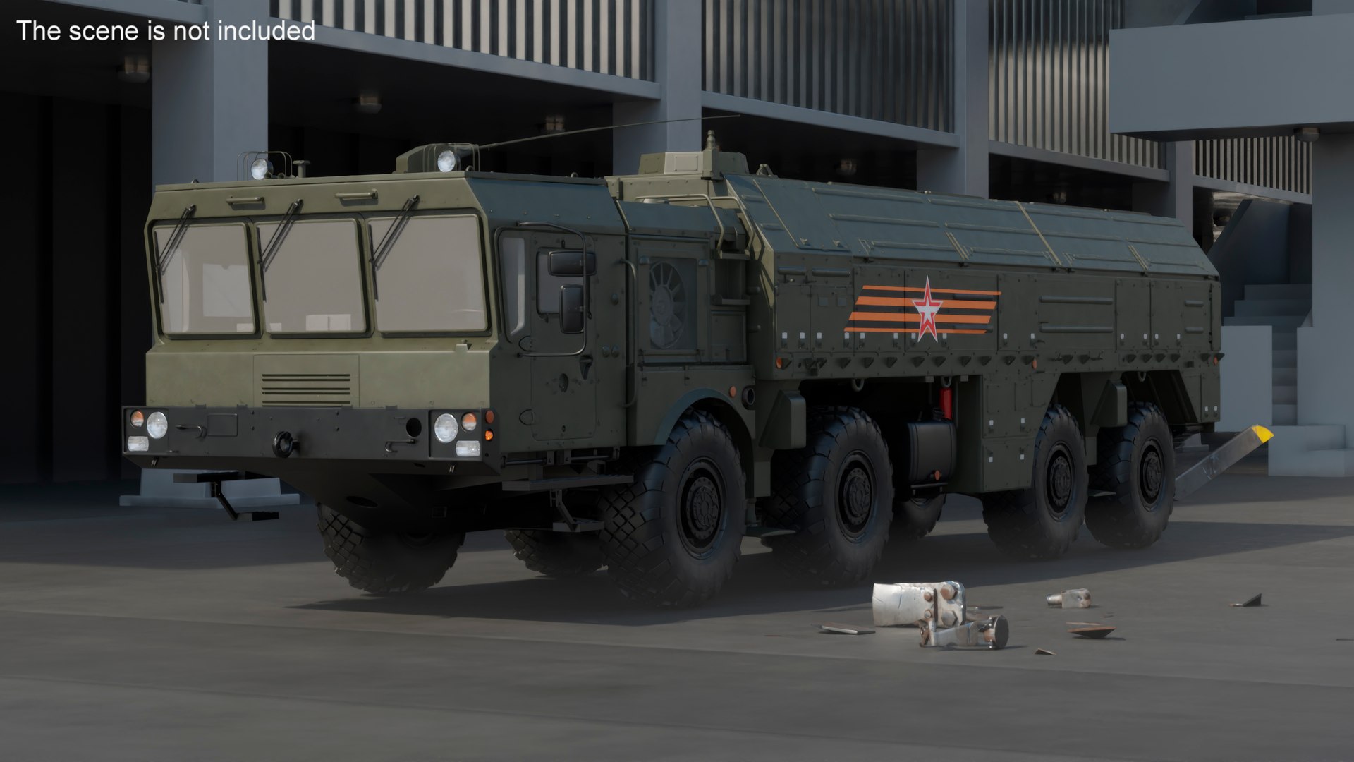 3D Tactical Missile System Iskander SS-26 Stone Model - TurboSquid 2287718