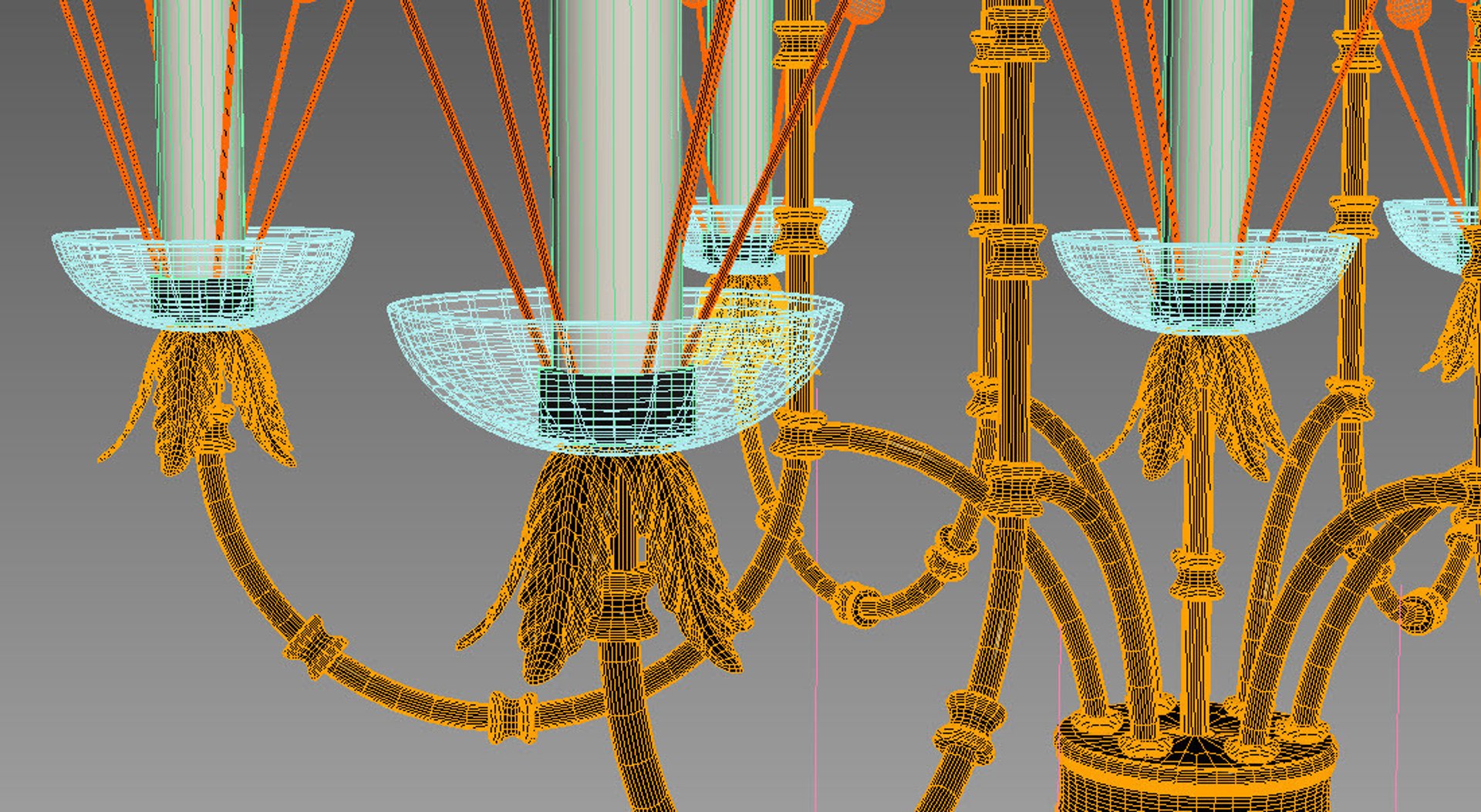 3d model remains - contessa chandelier