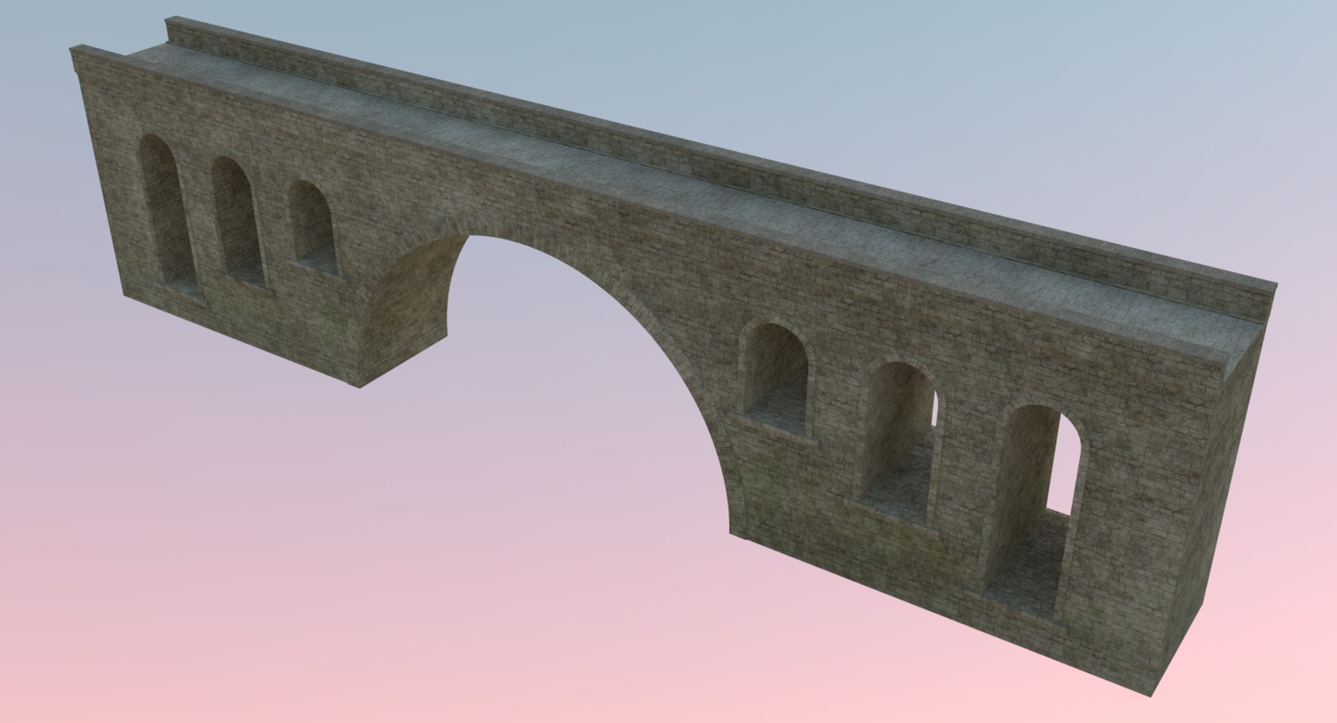 Stone Bridge Model - TurboSquid 1171725