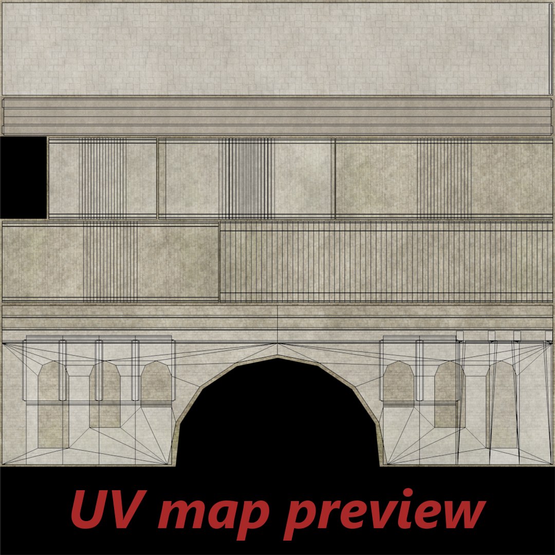 Stone Bridge Model - TurboSquid 1171725