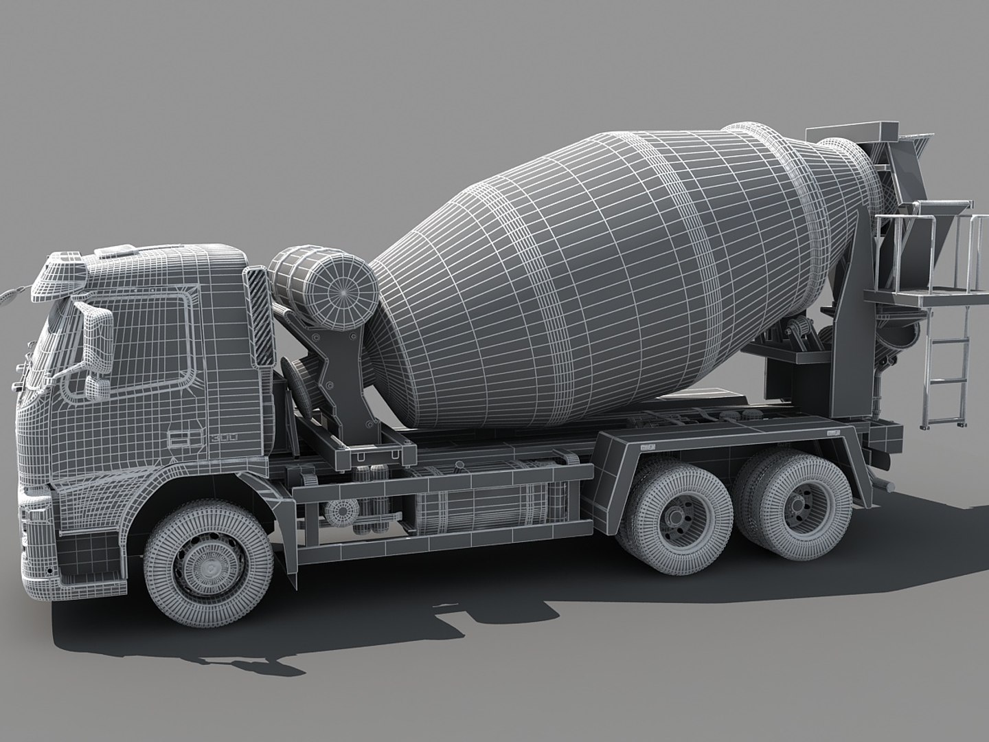 3D Cement Mixer Model - TurboSquid 1236161