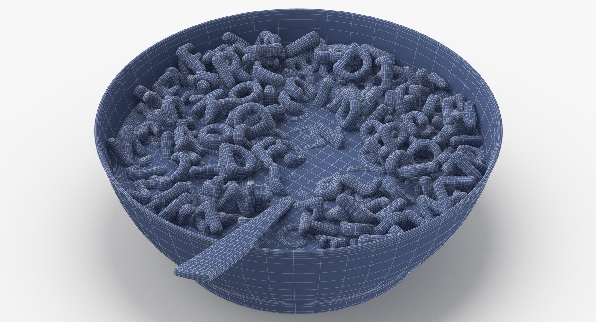 3D Bowl Alphabet Cereal Spoon - TurboSquid 1468641