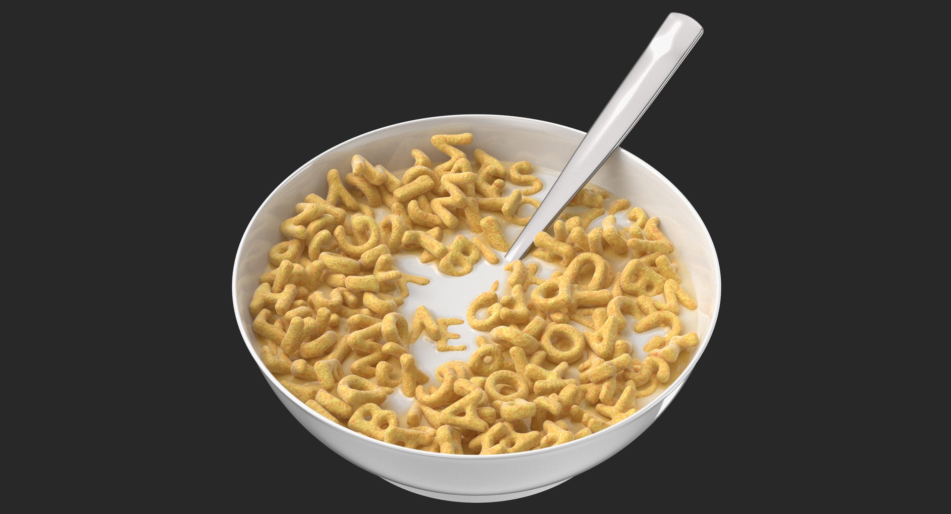 3D Bowl Alphabet Cereal Spoon - TurboSquid 1468641