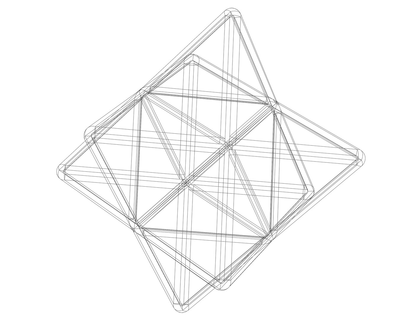 3D Wireframe Shape Stellated Octahedron - TurboSquid 2162830