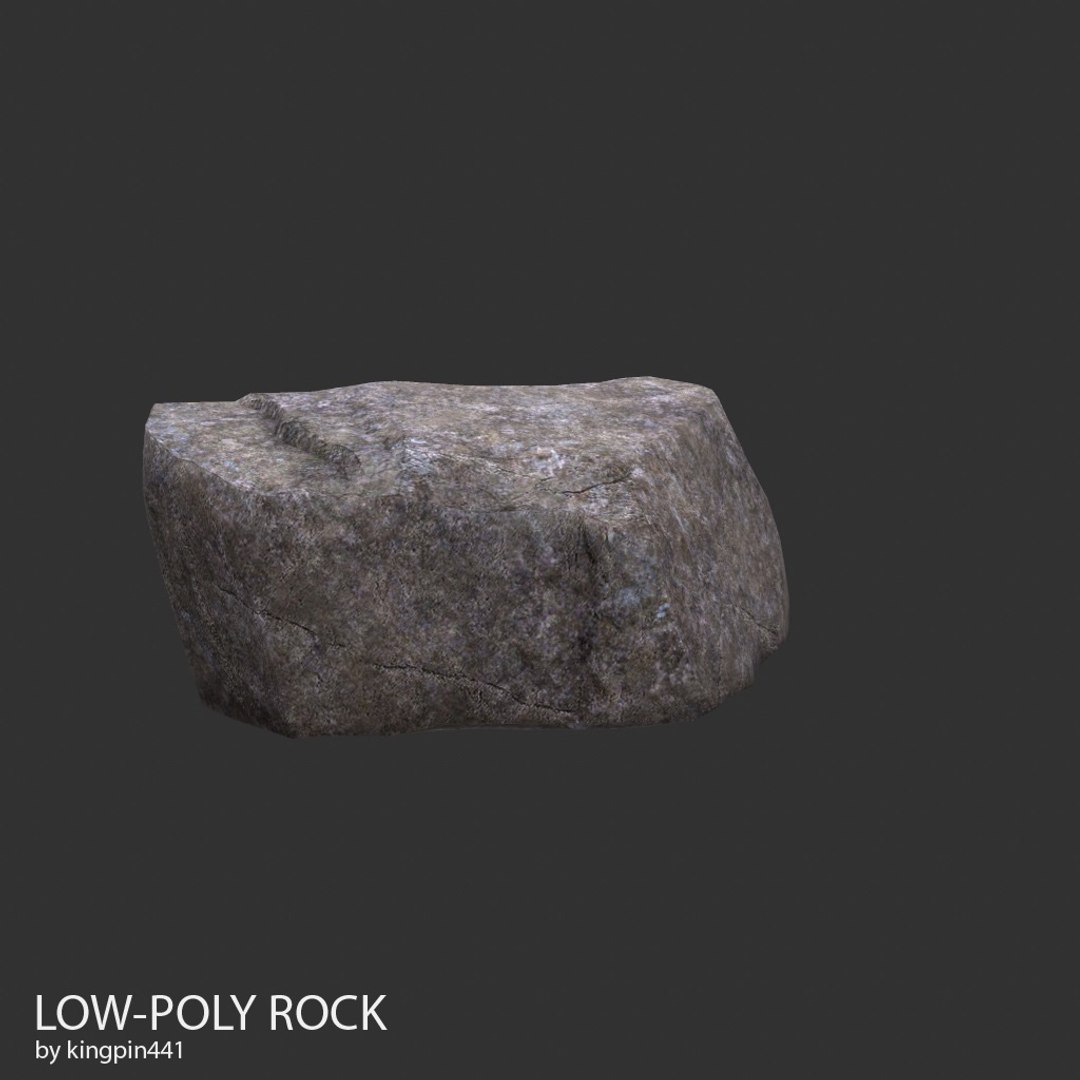 3ds max low-poly rock
