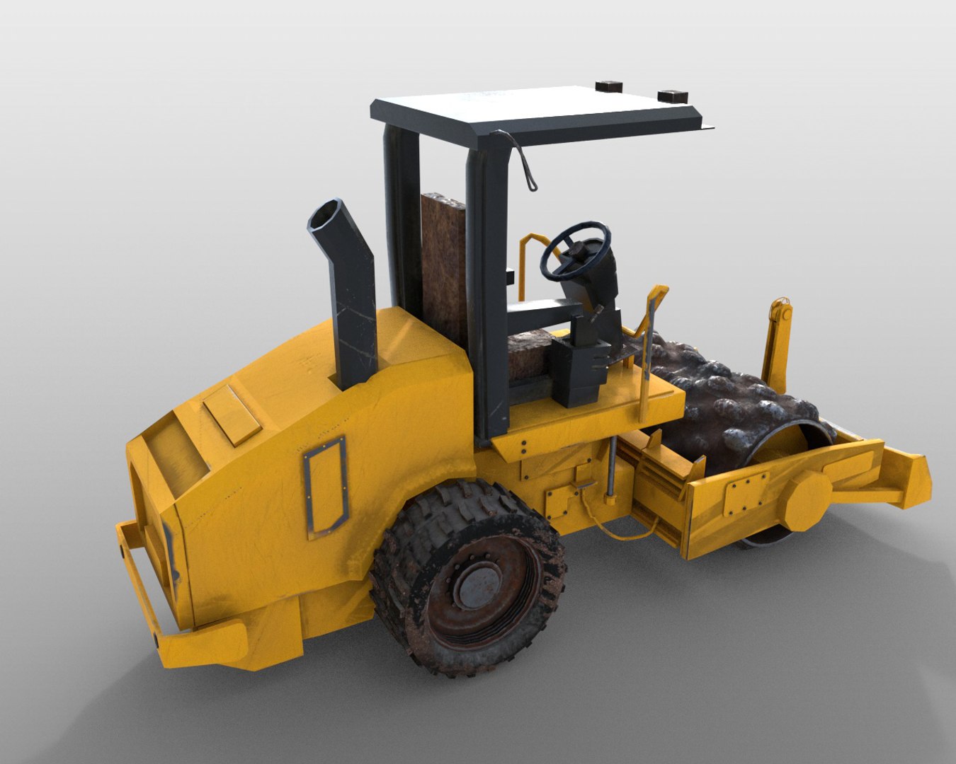 Vibratory soil compactor 3D model - TurboSquid 1548324