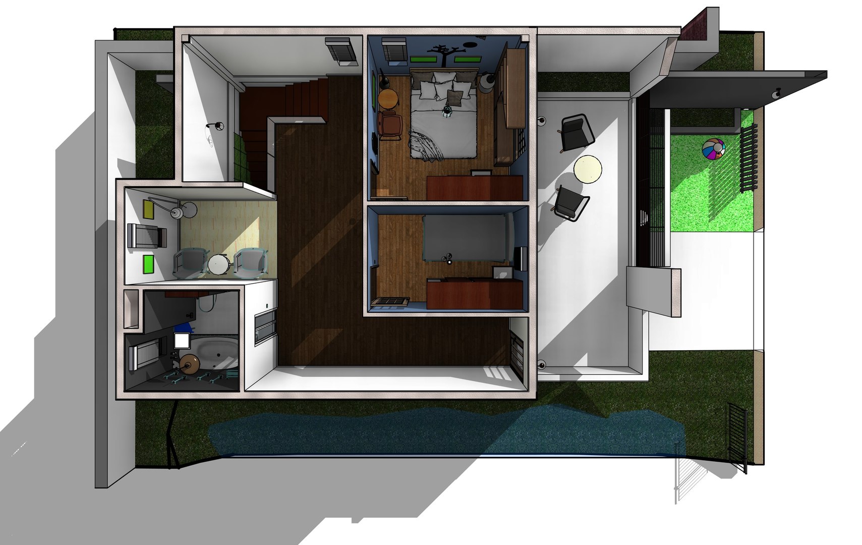 3D Revit Building Minimalist House Design - TurboSquid 1785506