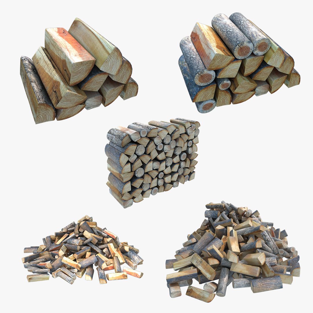 3D Firewood Stack Collection Model - TurboSquid 1911918