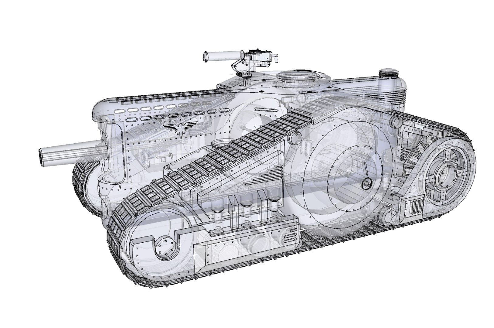 Dieselpunk Tank 3d Fbx