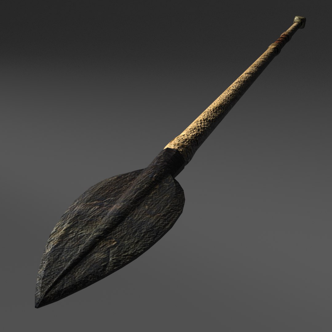 Obj Ancient Greek Dual Spear