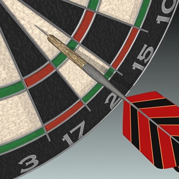 dartboard dart 3d xsi