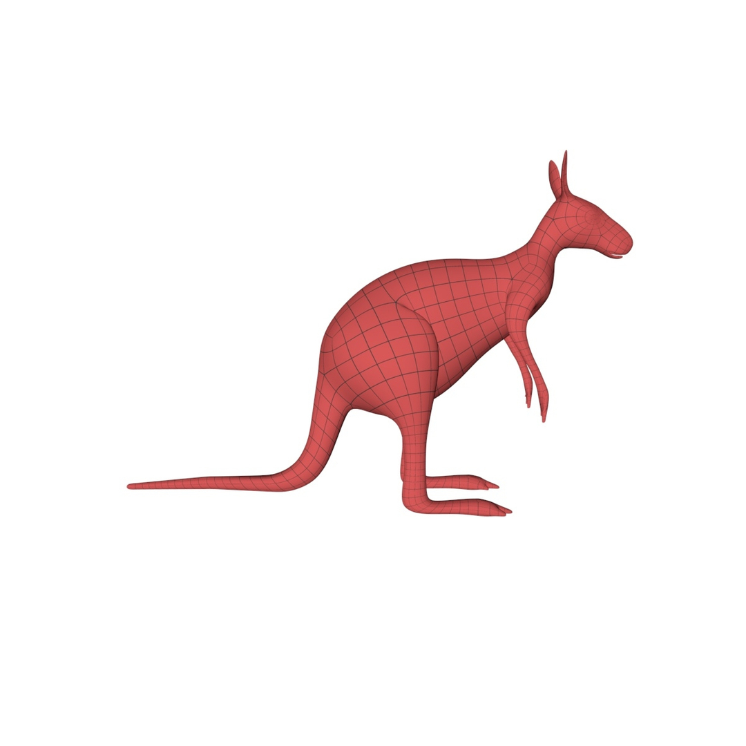 Base Mesh Kangaroo 3d Obj