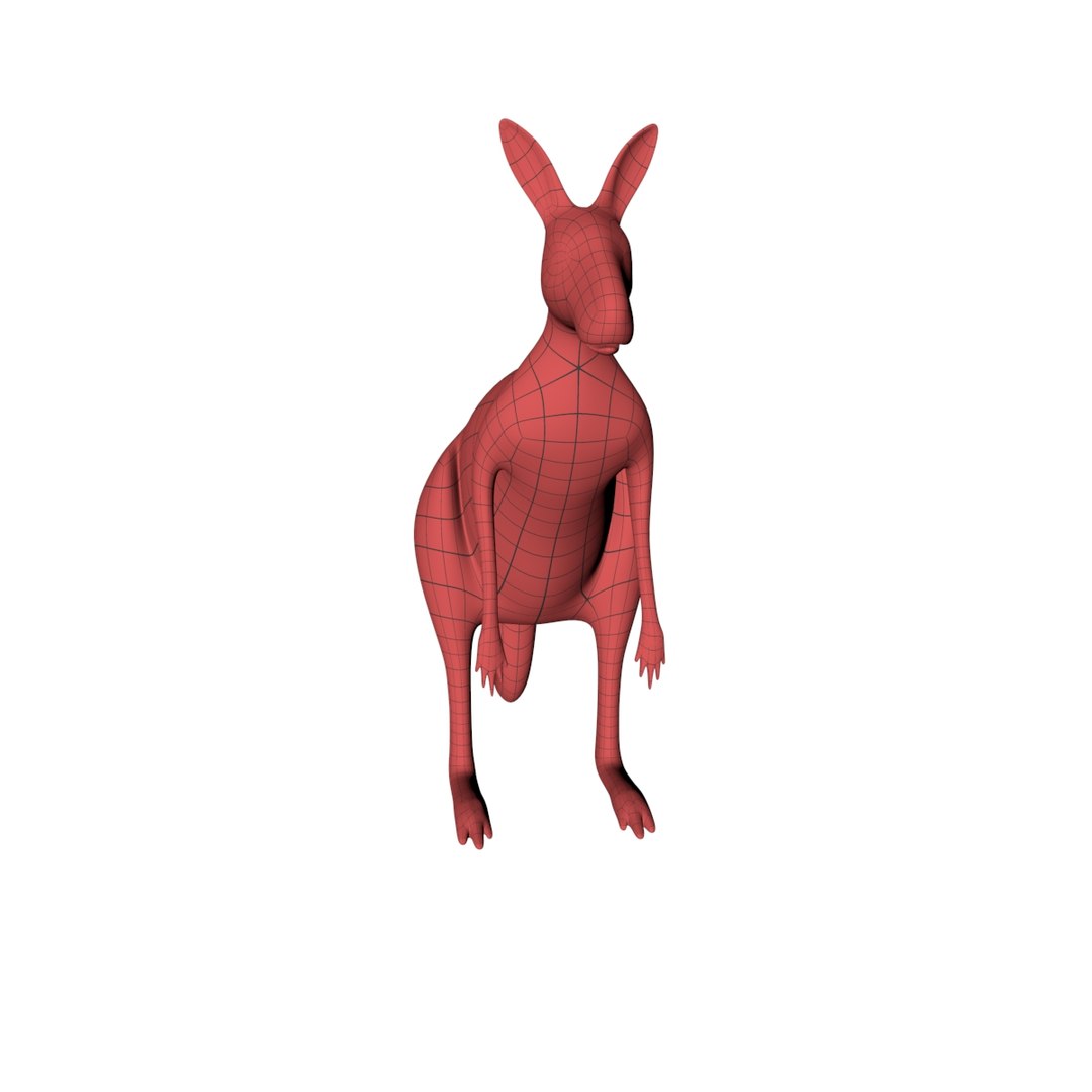 Base Mesh Kangaroo 3d Obj
