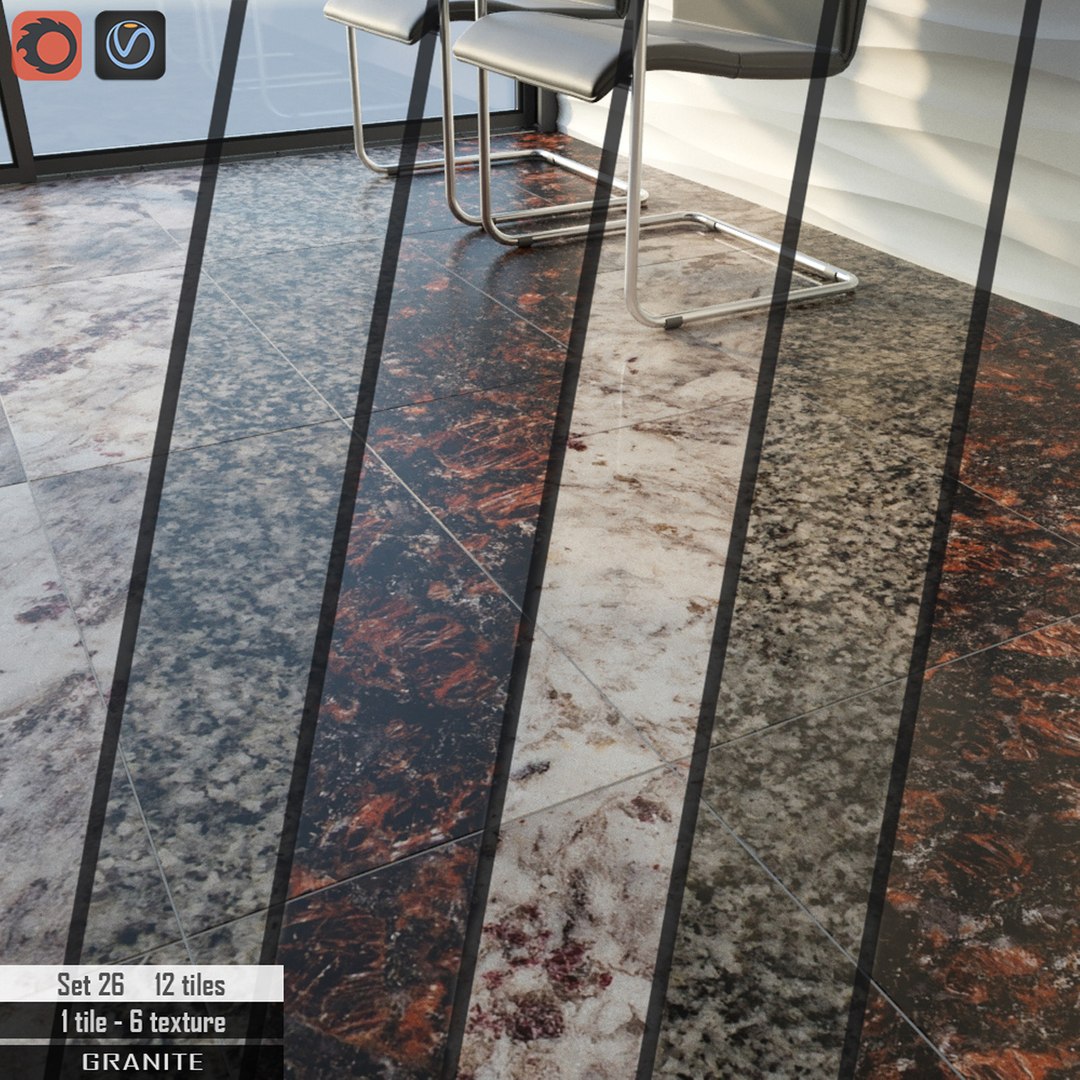 Tile cosmo stone set 3D model - TurboSquid 1275110