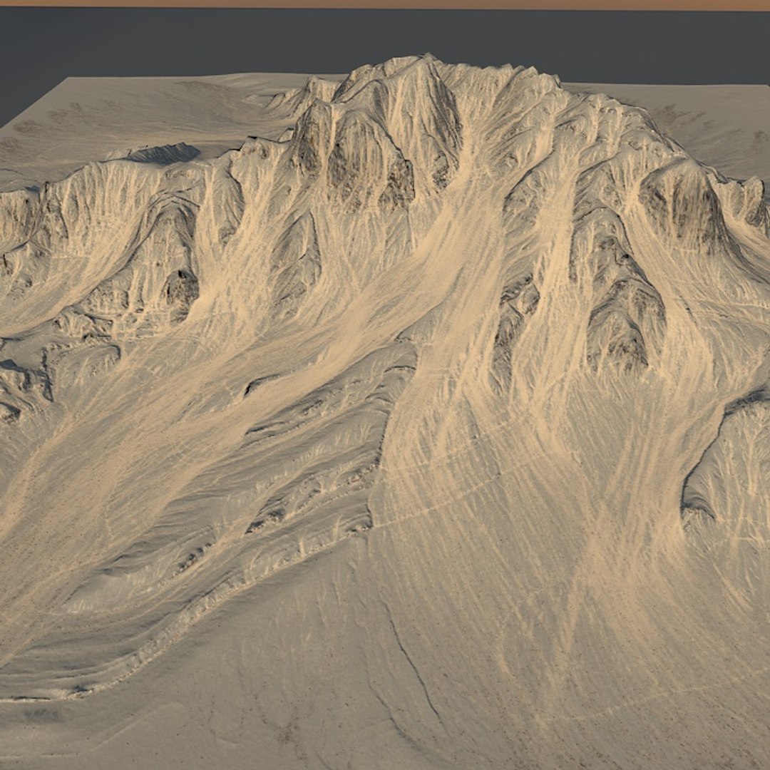 3d model of mountain maps terrain