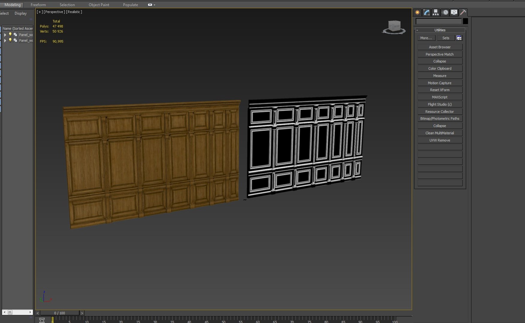 3D model wooden panels wood wall - TurboSquid 1351248