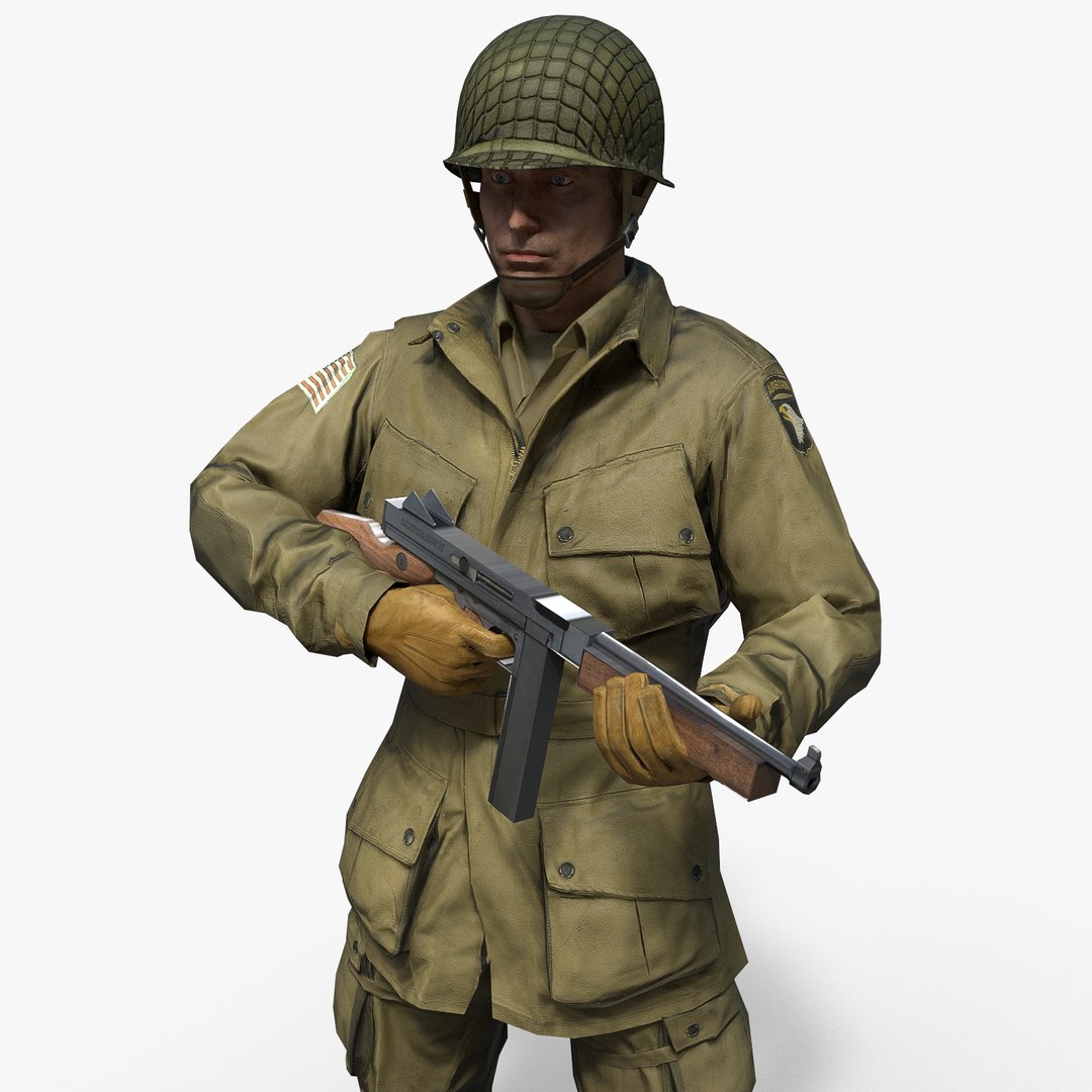 3d Rig Soldier Ww2 Paratrooper