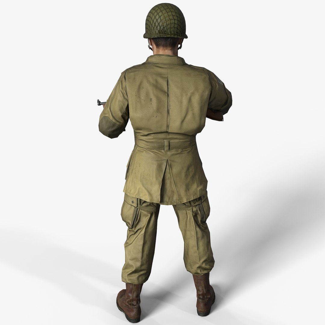 3d Rig Soldier Ww2 Paratrooper