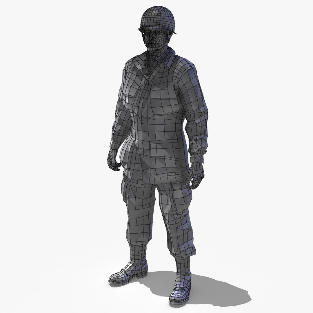 3d Rig Soldier Ww2 Paratrooper