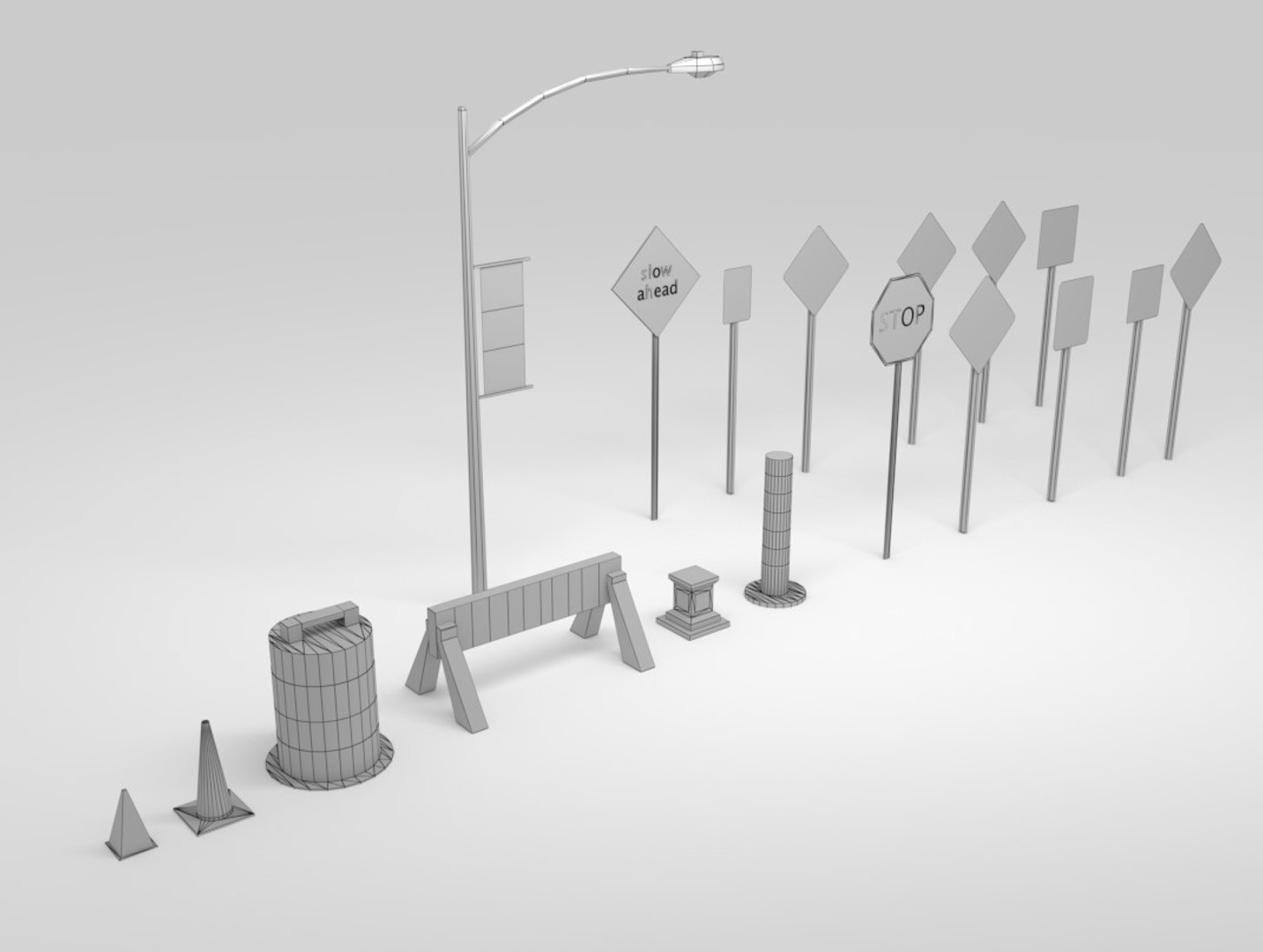 Traffic Sign Boards 3D - TurboSquid 1657316