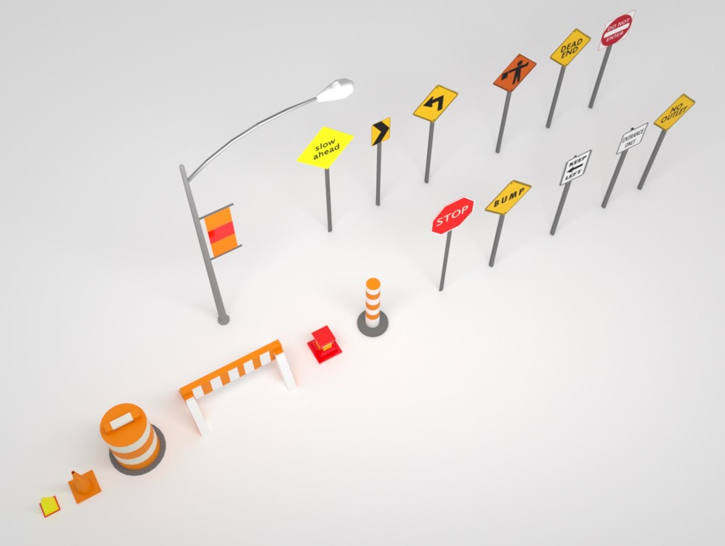 Traffic Sign Boards 3D - TurboSquid 1657316
