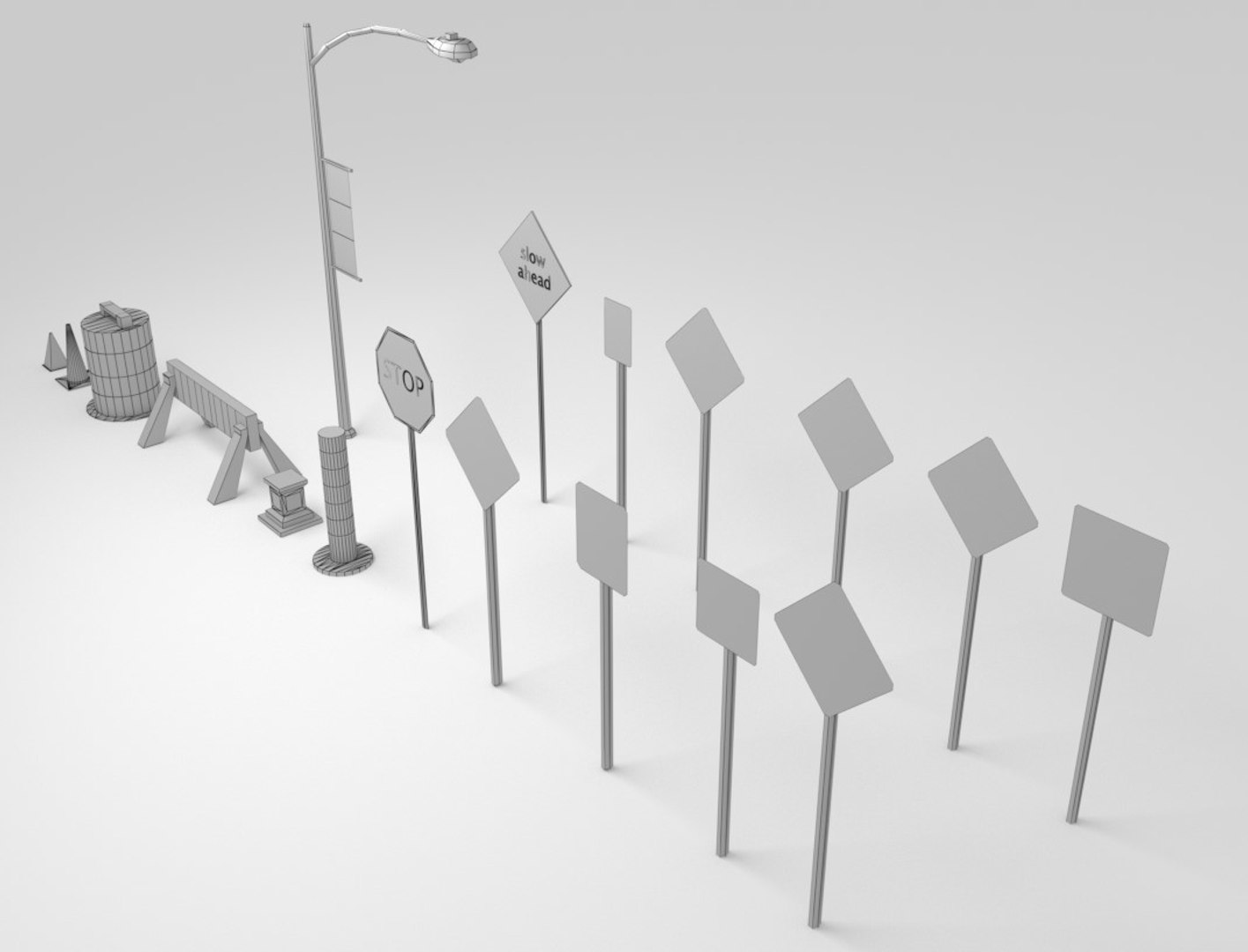 Traffic Sign Boards 3D - TurboSquid 1657316