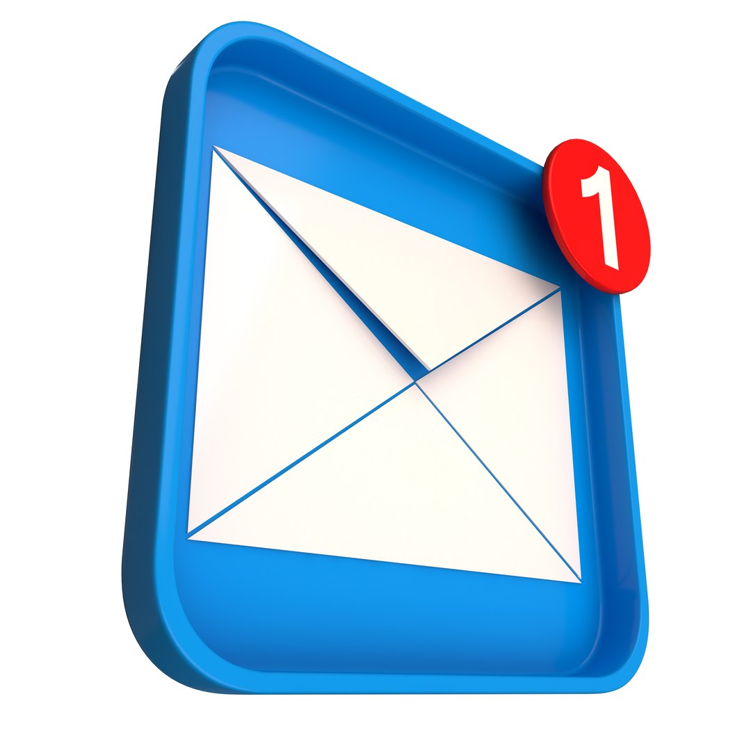3D Model Email Notification Icon - TurboSquid 2026909